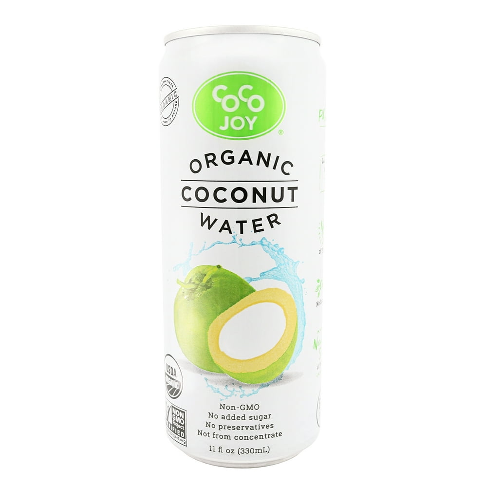 100% Organic Coco Joy Premium Coconut Water 11 Fl oz Can - 12 Pack ...