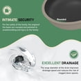 20x16 Inch Matte Black Oval Undermount Bathroom Sink with Overflow ...