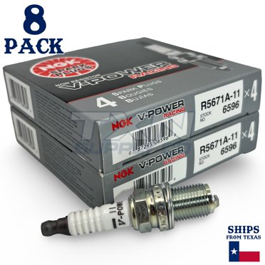 NGK Spark Plugs LFR5A-11 8-Pack, Genuine Ceramic Washer, Anti ...