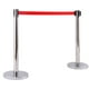Costway 6Pcs Stanchion Posts Queue Pole Retractable Red Belt Crowd ...