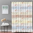 Bathroom Shower Curtain Colorful Art Curve Lines Striped with Mushroom ...