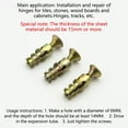 Lypsnake 0.13" x 0.63" Short Expansion Screw Set, 50PCS Zinc-Plated ...