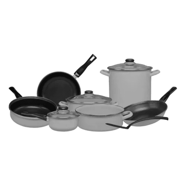 Batería De Cocina Cinsa Europea 319209 Silver 11 Pzas ORT CINSA BATERIA ...