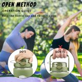 ANTSHARE 64oz Glass Water Bottles with Straw and Handle Lid, Silicone ...