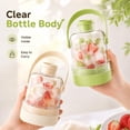 2 in 1 Ice Cube Tray Bottle Portable Water Bottle with Handle, Press ...