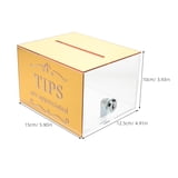 MLINS Acrylic Tip Collection Box With Lock Money Storage Container ...
