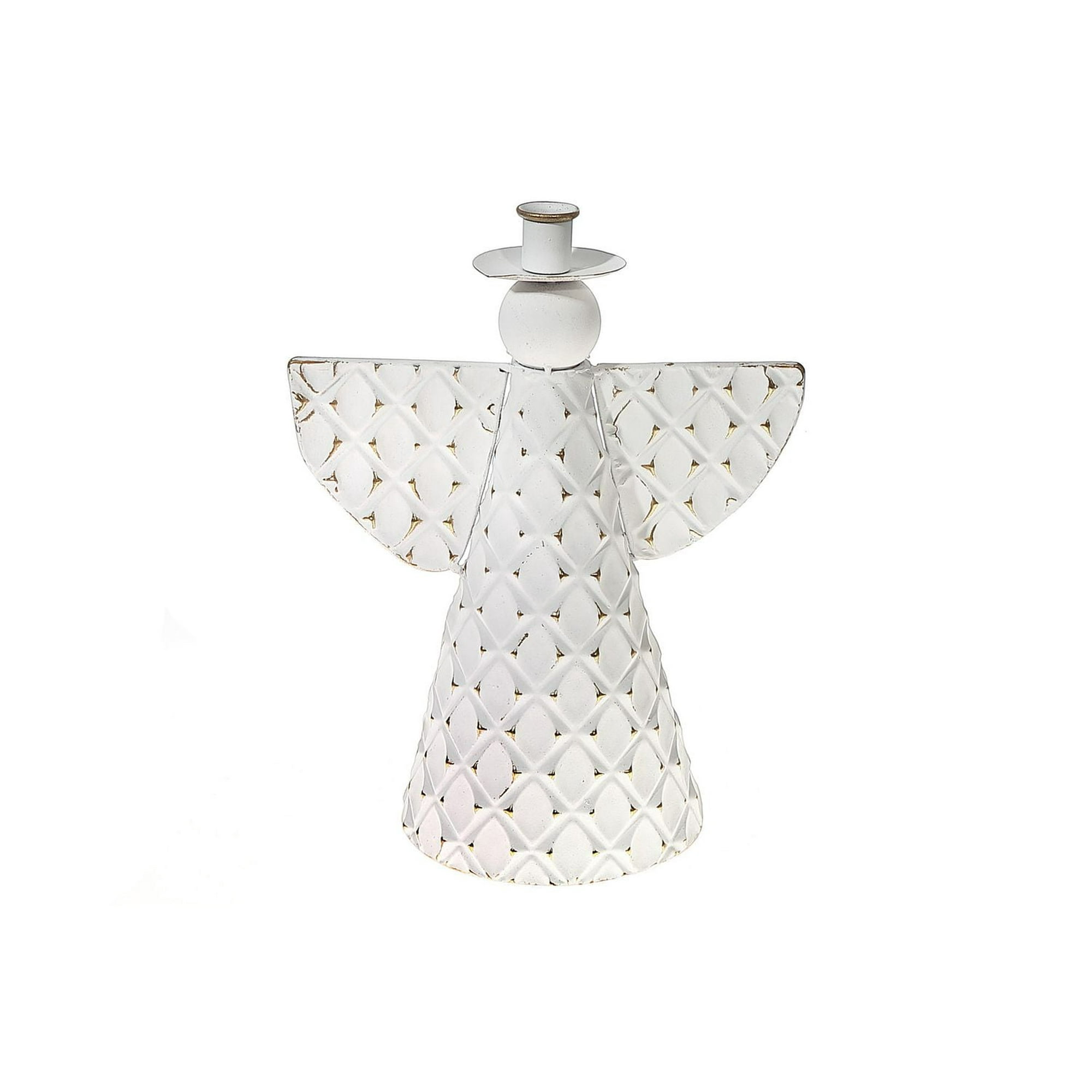 Click here for Ih Casadécor White And Gold Angel Metal Candle Hol... prices