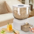 22 Lbs Rice Dispenser, Large Sealed Grain Storage Container with Rice ...