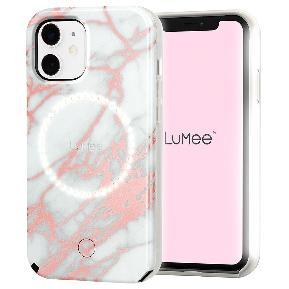 LuMee Halo Light Up Selfie Case for Apple iPhone 12 Mini - Rose Gold ...