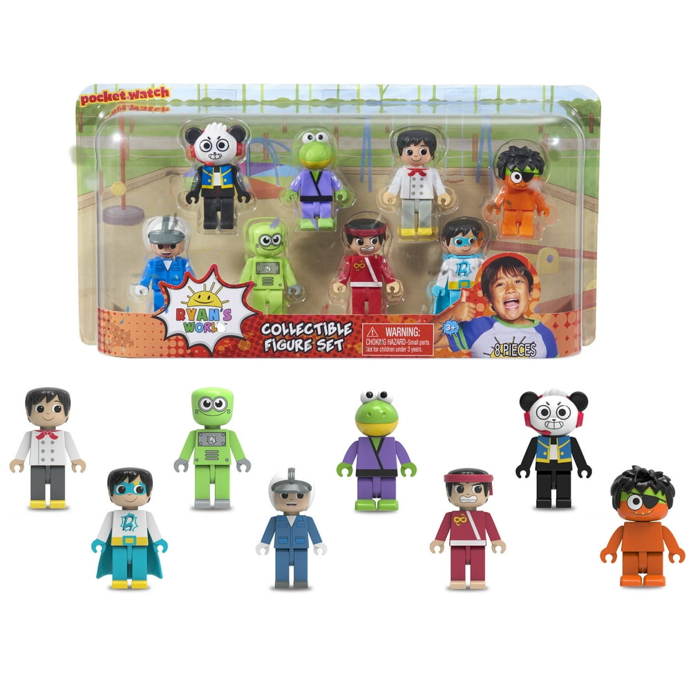 Ryan's World 8-Piece Figure Set, Ages 3 + - Walmart.com - Walmart.com