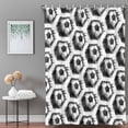 Black Soccer Shower Curtain Set with Hooks, Modern Classic Football ...