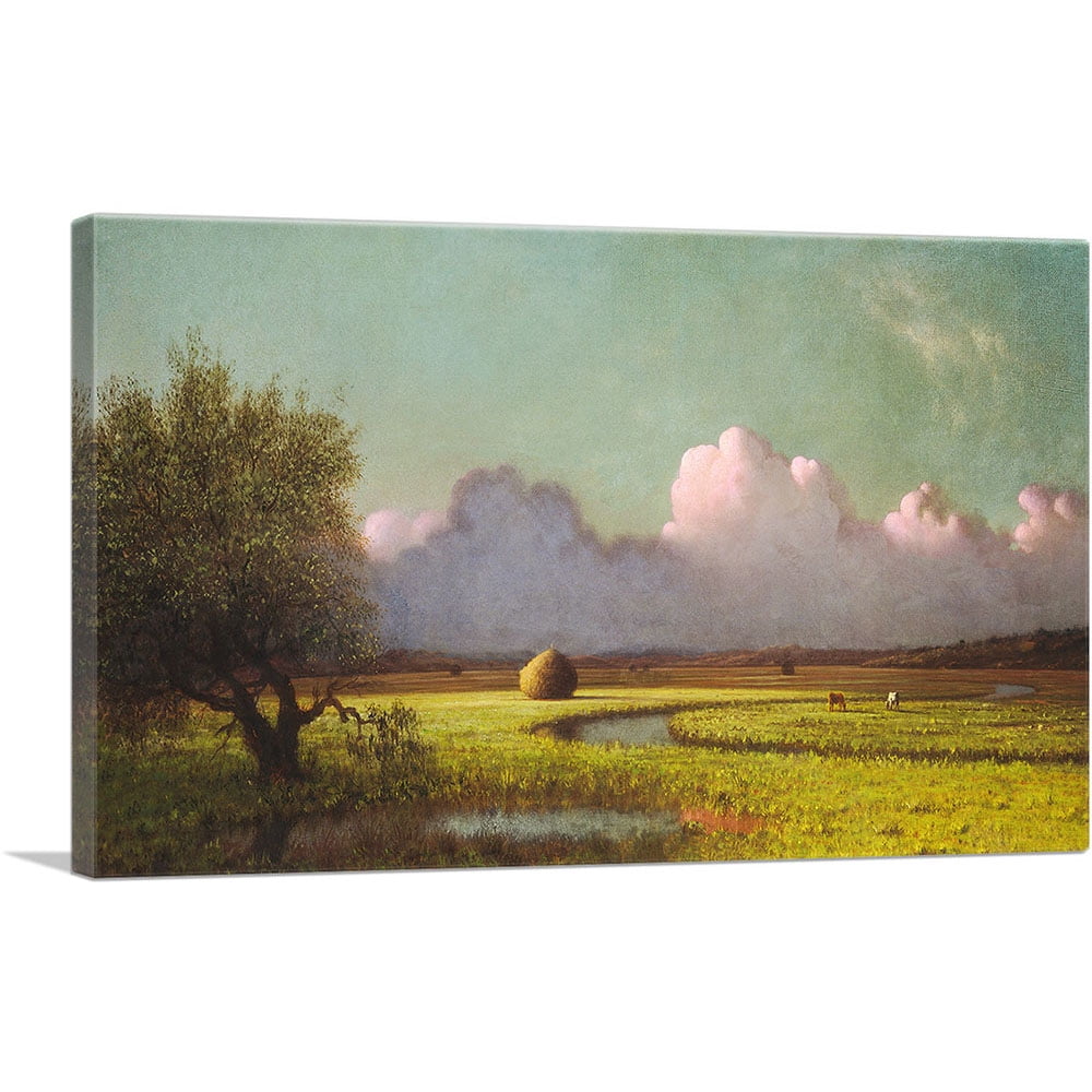 ARTCANVAS Sunlight and Shadow - The Newbury Marshes 1885 Canvas Art ...