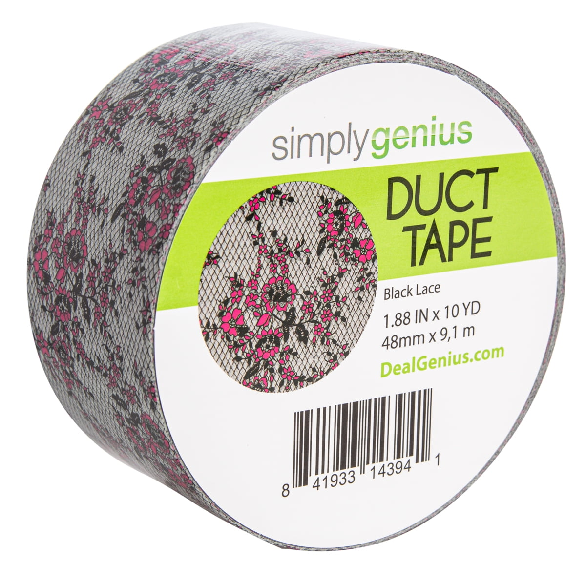 Simply Genius Craft Duct Tape Roll with Colors and Patterns, Black Lace ...