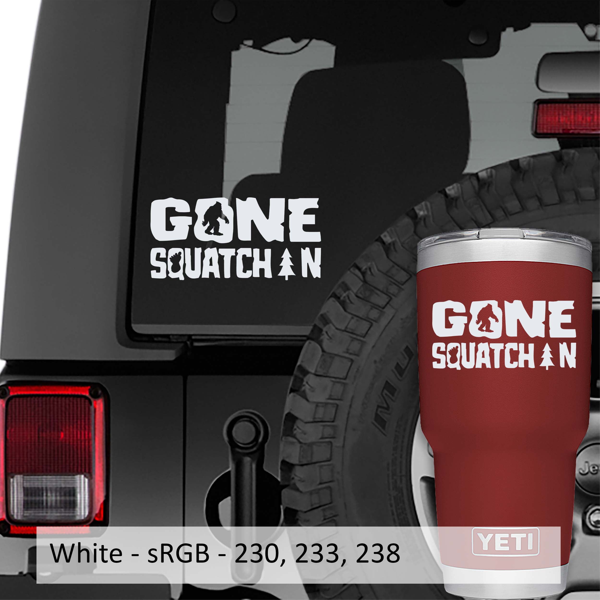 Collectible Decals Bigfoot Gone Squatchin Vinyl Decal - Walmart.com