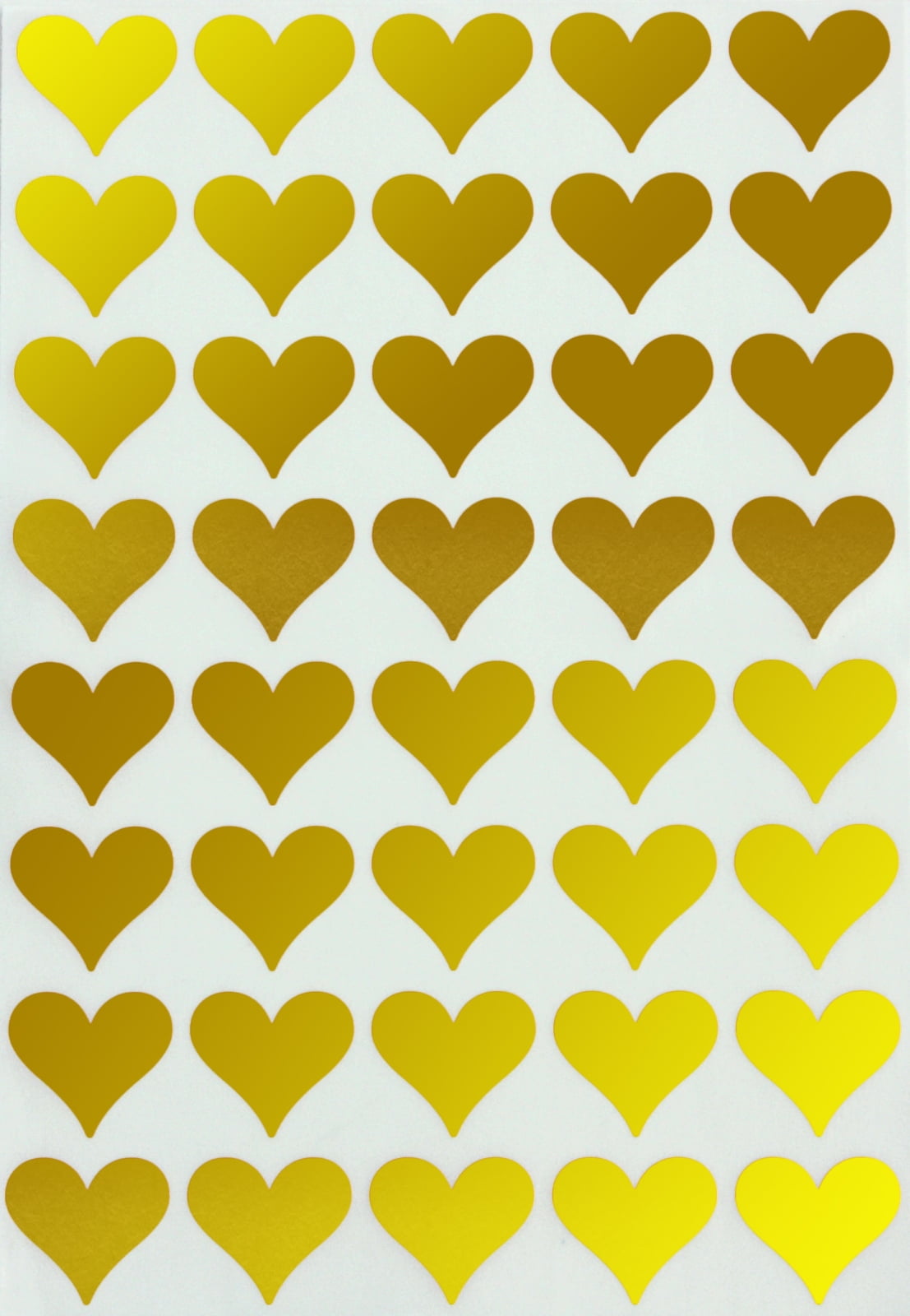 Gold Heart Stickers for arts and crafts, Envelope Seals Foil Hearts ...