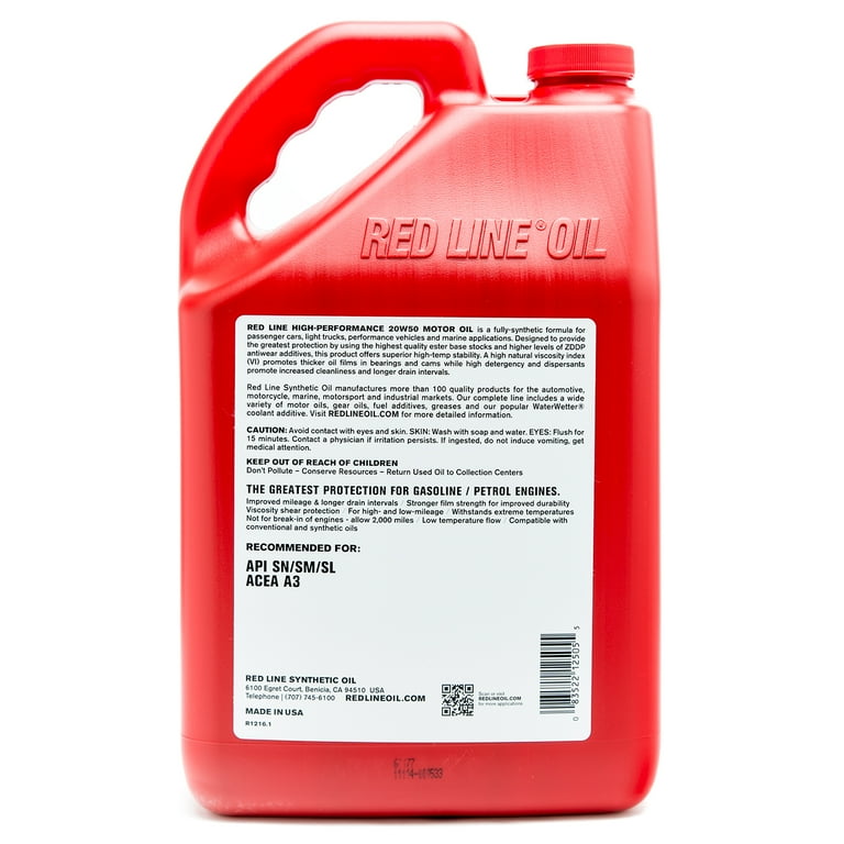 Red Line 20w 50 Motorcycle Oil