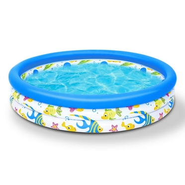 Play Day Rectangular Inflatable Family Pool, 120" x 72" x 22" - Walmart.com