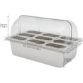 Countertop Ice Food Serving Display Container, 9 Compartments Condiment ...