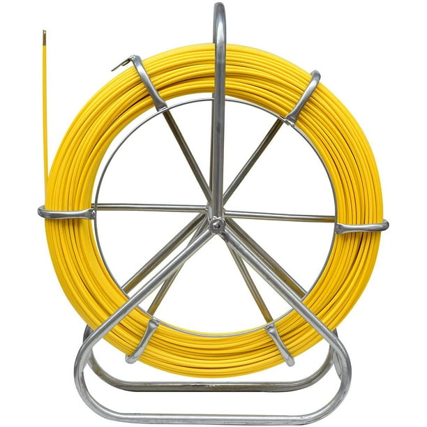 INTBUYING 6mm 425 ft Fish Fish Tape Fiberglass Wire Cable Running Rod ...
