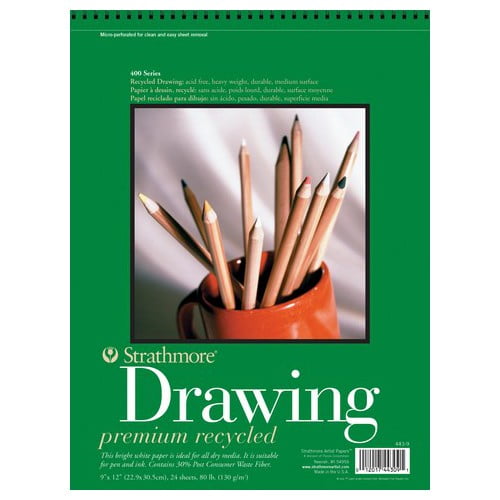 Strathmore Drawing Paper Pad, 400 Series, 14" x 17", Recycled - Walmart.com