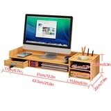 DENEST Computer Monitor Stand Computer Increased Shelf with Storage Box ...