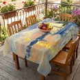 Coastal Ocean Sailboat Table Cloth 60x84in, Waterproof Rectangle ...