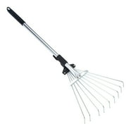 Orientools 43"-66"Garden Leaf Rake, Adjustable Lightweight Steel Handle ...