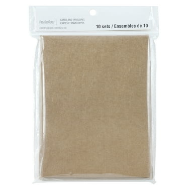 50 Sets of Kraft Flat Cards & Envelopes by Recollections™ - 5" x 7 ...