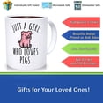 Just A Girl Who Loves Pigs Ceramic Coffee Mug, Funny Pig Lover Gift ...