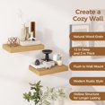 12 Inch Deep Floating Shelves, 16 x 12 Rustic Wood Wall Shelves for ...