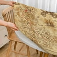 Pirate Treasure Map Round Tablecloth Ruined Old Parchment Waterproof ...
