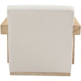 Meridian Furniture Ward Cream Linen Textured Fabric Accent Chair ...