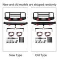 BIMZUC Metal Front & Rear Bumper Kit with 4 LED Lights Replacement ...