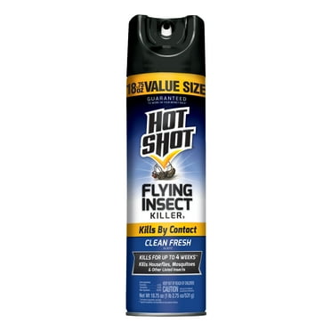 Hot Shot Flying Insect Killer Aerosol Spray, Clean Fresh Scent, 18.75 ...