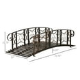 Metal Garden Bridge 6ft - Backyard Arch Bridge with Rails - 660lbs ...