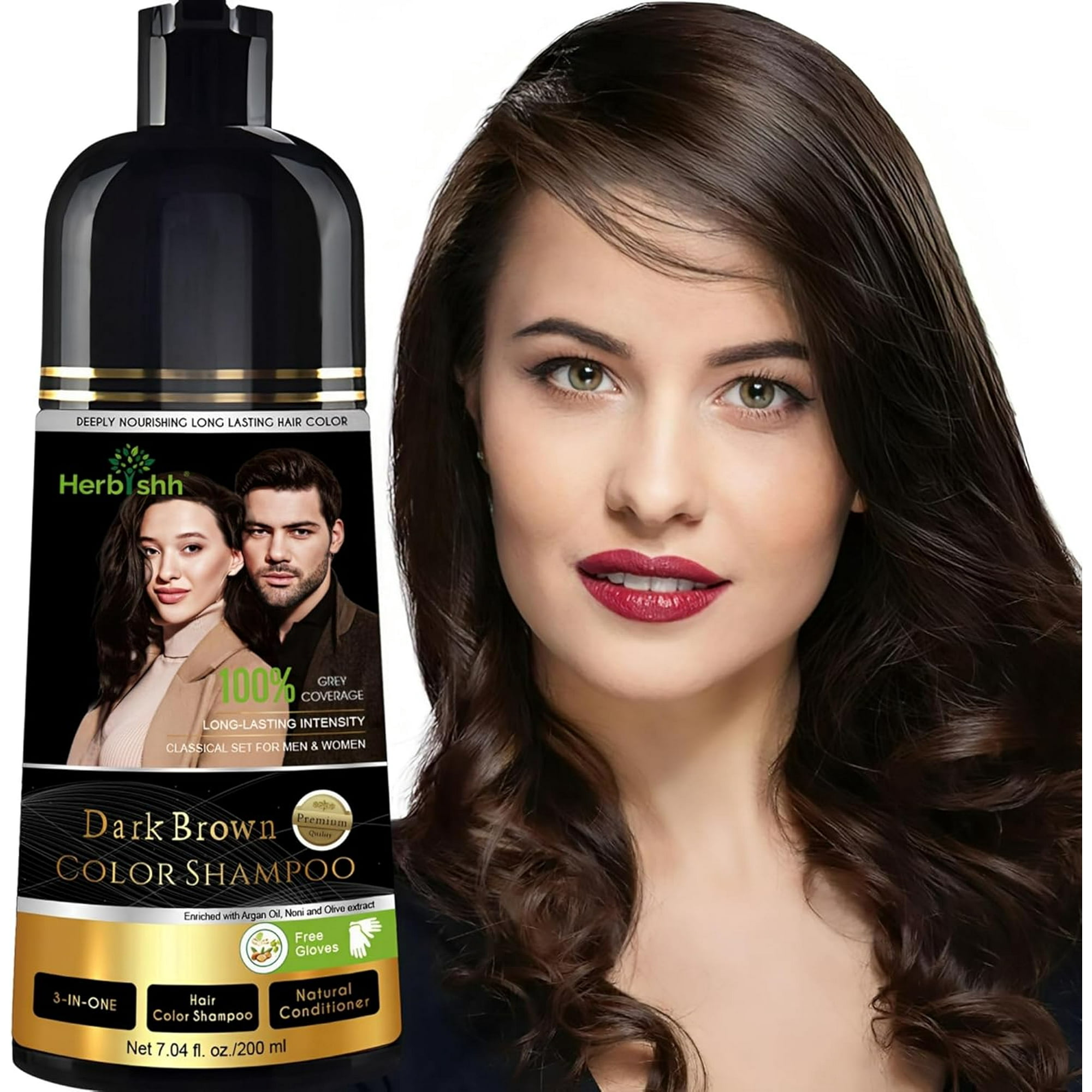 Click here for Herbishh Dark Brown Shampoo  Hair Dye Shampoo 3 In... prices