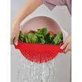 Clip-On Pot Strainer Silicone Food Drainer, Heat Resistant Hands-Free ...