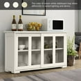 Costway Contemporary Freestanding Wood Sideboard Cabinet with Sliding ...