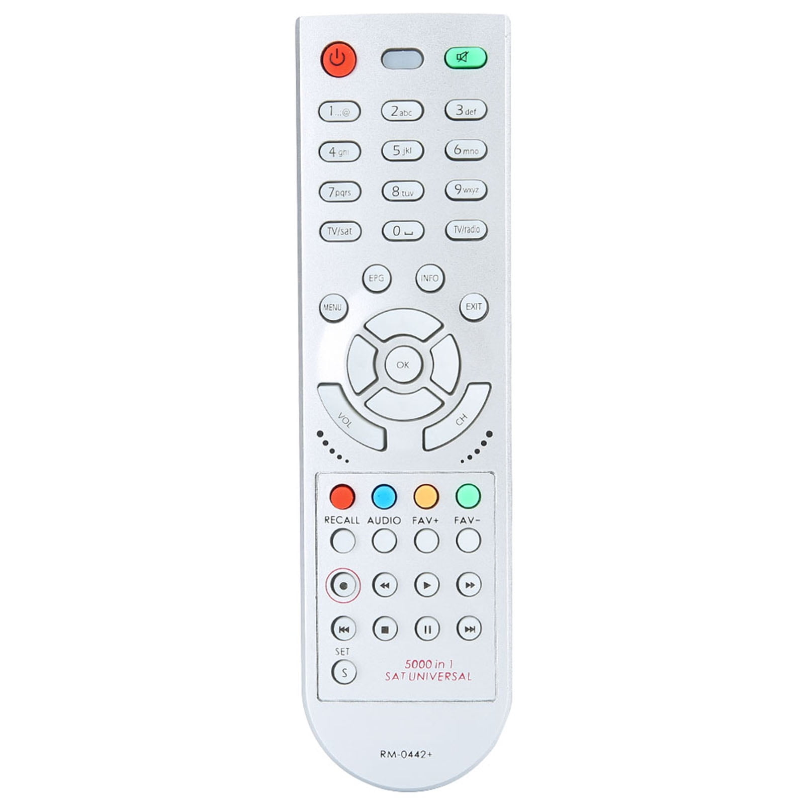 Dewin Universal Sat Satellite Receiver Remote Control Smart Remote Controller 7.1 * 2.0 * 0.8 In