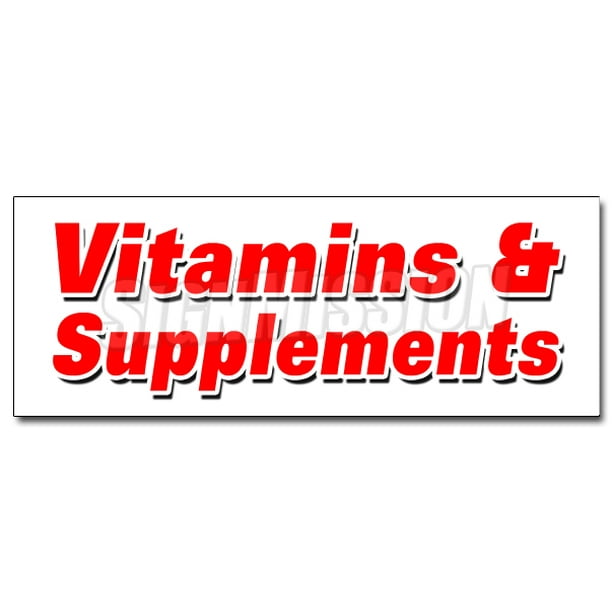 12" VITAMINS & SUPPLEMENTS DECAL sticker leading brands nature healthy ...