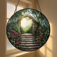 Garden Rose Path Window Hanging – Stained Glass Style Decor - Walmart.com