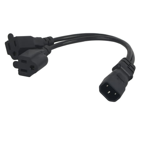 IEC Splitter Power Plug Cord, Y Splitter Power Plug Cord PVC Stable For ...