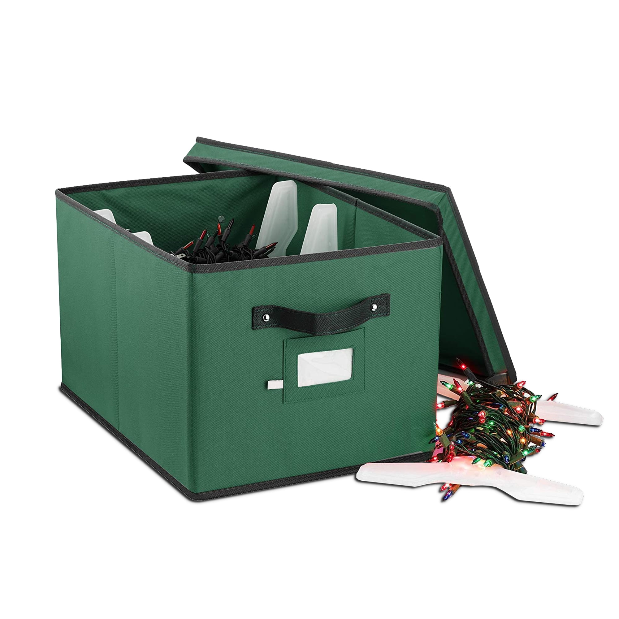 600 Denier Oxford Polyester Christmas Light Storage Box with 4 Plastic ...