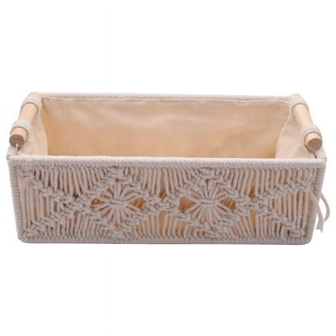 BlueMake Large Decorative Wicker Storage Baskets with Lids, Set of 2 ...
