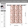 Strawberry and Heart Pink Pattern Blackout Curtains,Triple Weaved ...