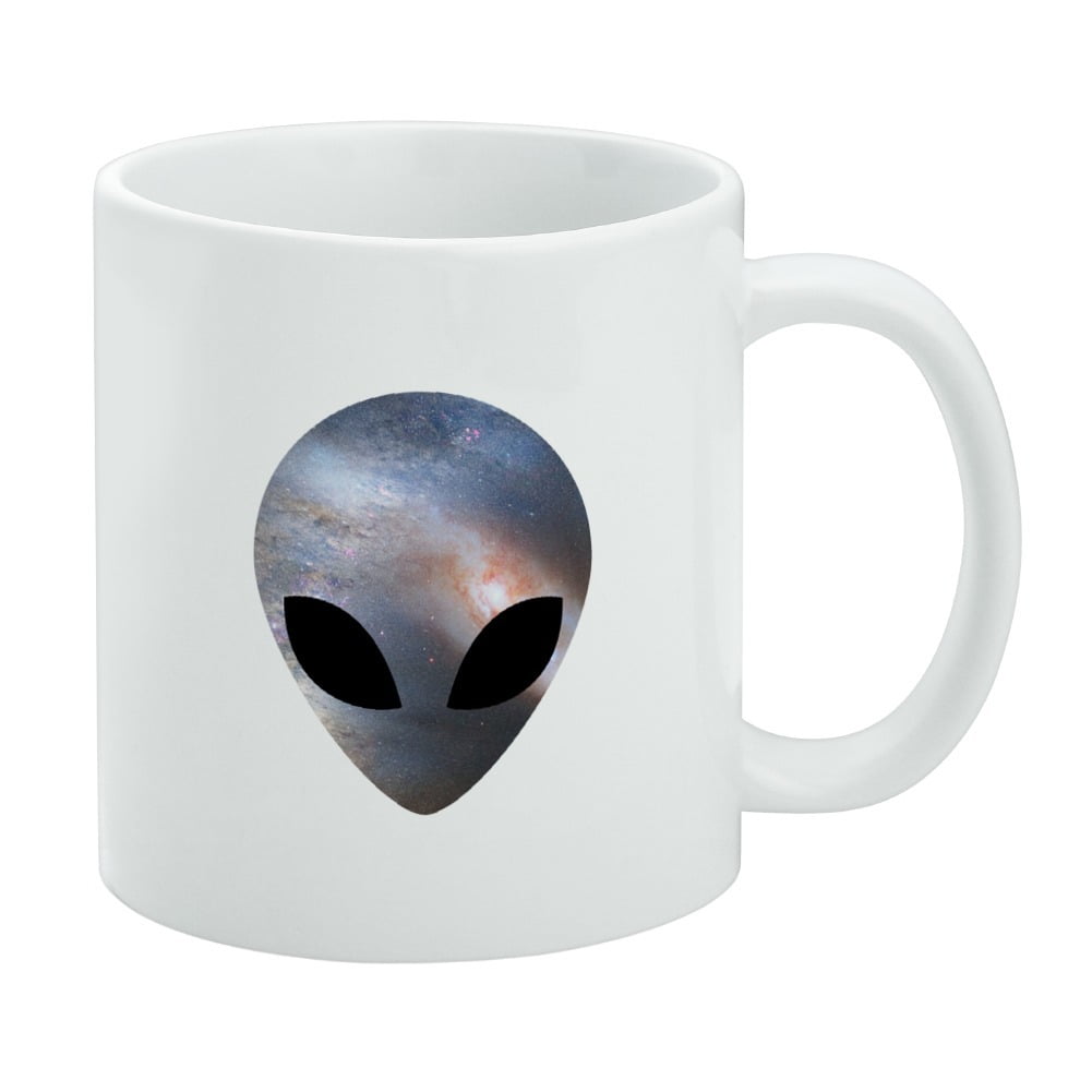 Alien Head in Space White Mug - Walmart.com