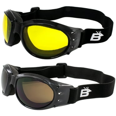 2 Pairs of Birdz Eyewear Boogie Motorcycle Ski Skydiving Goggles Clear ...