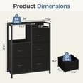 Bigleap 5 Drawer Fabric Dresser, 26" Wide Storage Tower with Side ...
