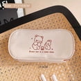 Cute Cartoon Bear & Rabbit PVC Pencil Case - High Capacity Portable Pen ...