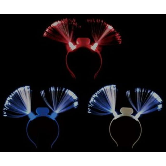 12 Light Up LED Fiber Optic Head Boppers - Walmart.com